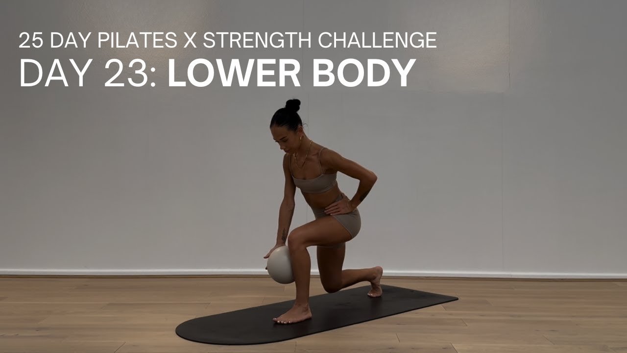 25 DAY PILATES CHALLENGE | DAY 23 | 30 MIN LOWER BODY BURN | PILATES BALL | Lower Body Home Workout