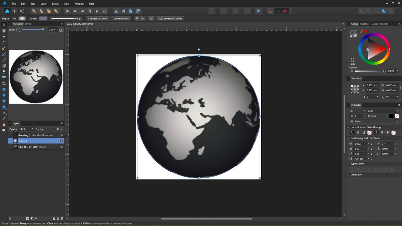 Vector stress begone! - quick globes with Inkscape