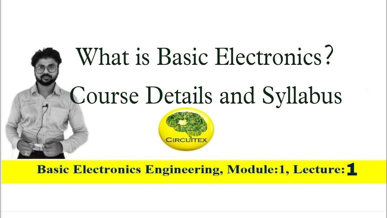 Basic Electronics, Module: 1, Lecture: 1, Introduction, Course Details, and Syllabus.