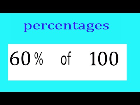 Percentages 60 Percentage(%) of 100