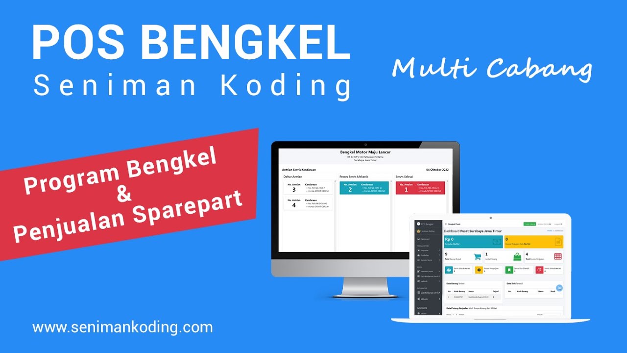 POS BENGKEL Seniman Koding - Program Manajemen Bengkel dan penjualan ...