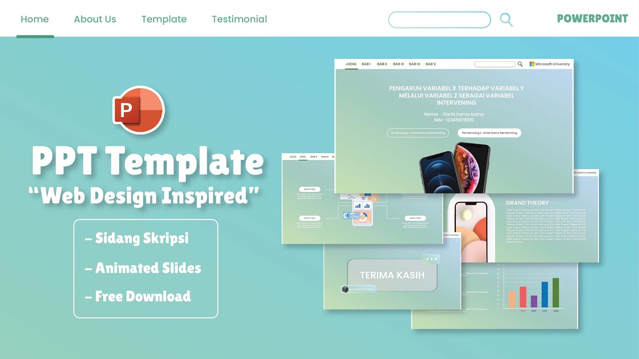 PPT Template #1 PowerPoint Website Design Inspired | FREE DOWNLOAD