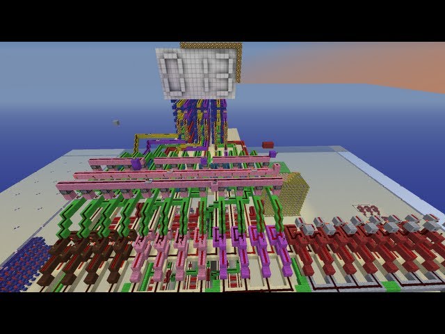 Binary to BCD using Double Dabble Minecraft Map