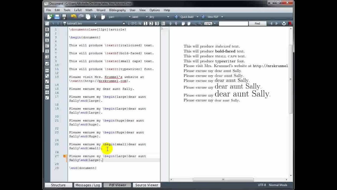 Techpush LATEX Beginner Tutorial Guide 5 - Text and Document Formatting