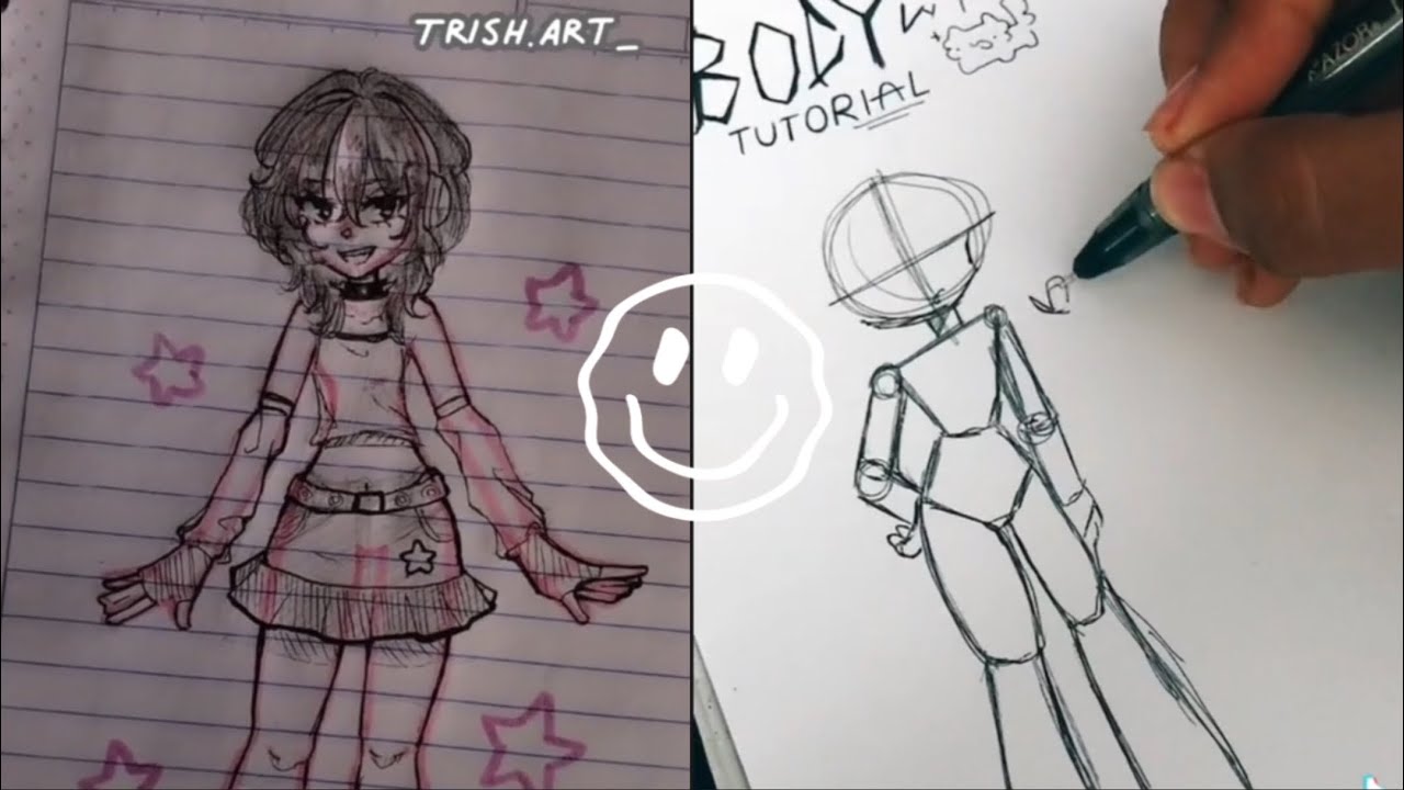 🎀🦒{How to draw bodies TikTok compilation }