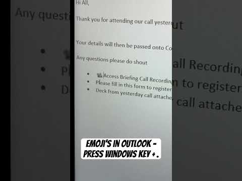 Did you know you can get full Emoji set in Microsoft Outlook by clicking Windows Key + . (period) 🤩
