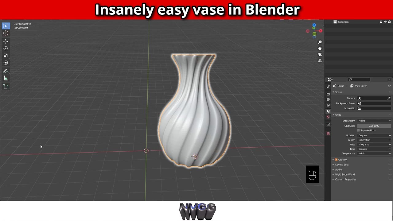Create a vase in Blender insanely easily that can be 3dprinted in vase mode.