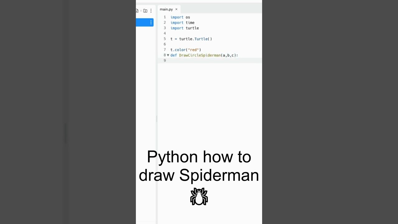 Python how to draw Spiderman 🕷️🕷️🕷️🕷️ #shorts #python #programming  #spiderman #tutorial