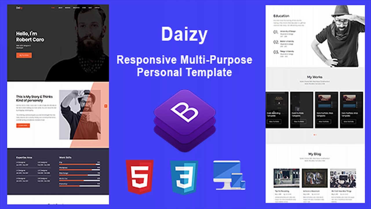 Daizy-Personal Portfolio Template | Themeforest Website Templates and Themes