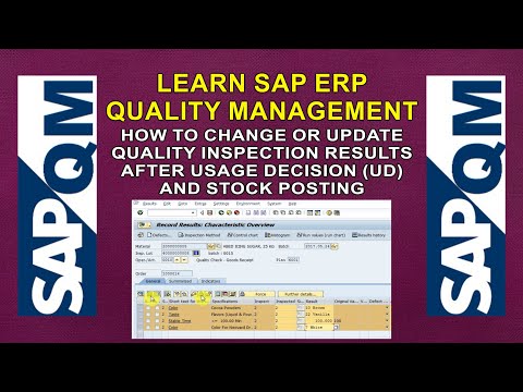 how to change inspection results after usage decision (UD) and completion of stock posting