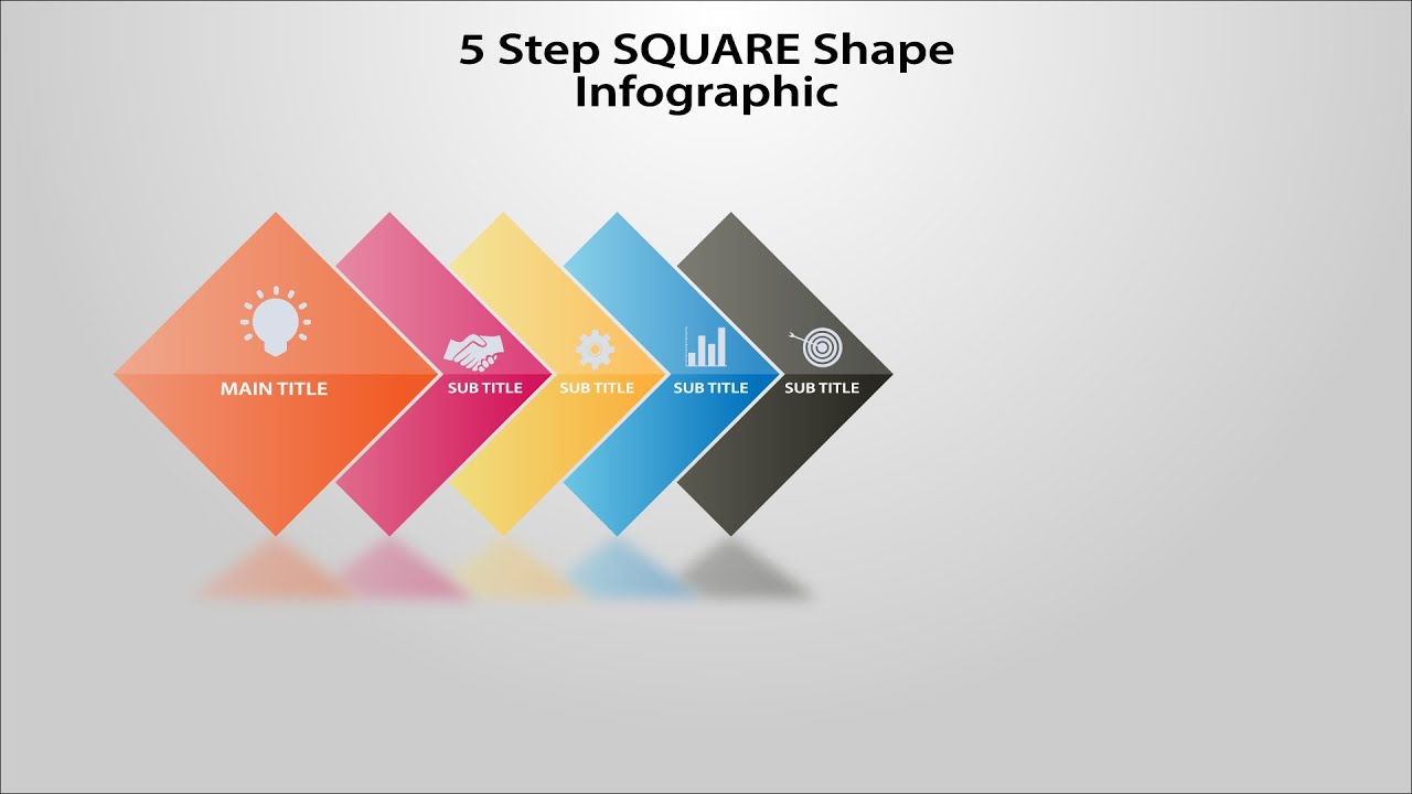 1.Adobe Illustrator Tutorial - 5 Step SQAURE Infographic Design