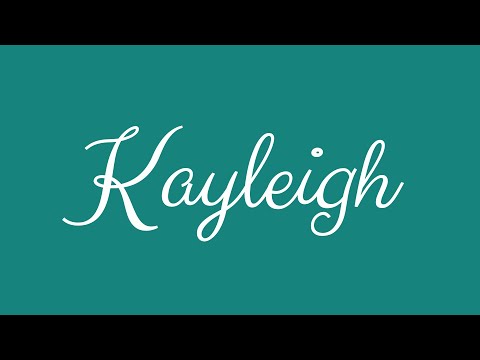 Learn how to Sign the Name Kayleigh Stylishly in Cursive Writing