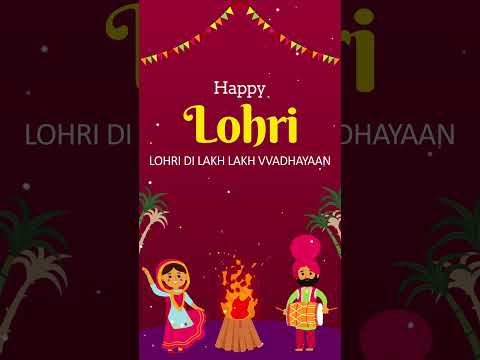 Happy Lohri 2022 Wishes | WhatsApp Status | Motion Graphics Animation