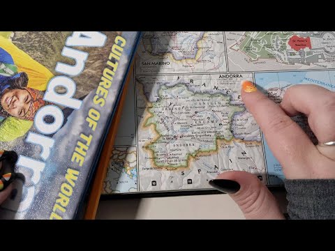 ASMR ~ Andorra History & Geography ~ Soft Spoken Map Tracing Page Turning