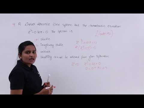 Linear Discrete Time System of Z-Transform Problem Example Video Lecture - Crash Course (English ...