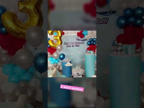 Airplane Theme Emirates #airplane #trending #themeparty #birthday #balloonartist #party #fypシ