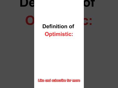 Definition of optimistic | meaning of optimistic #dictionary #learnenglish #optimistic #positivevibe