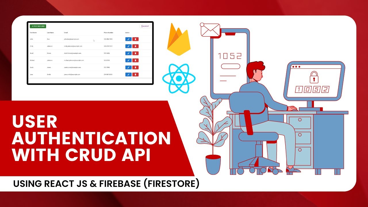 React JS & Firebase Authentication + Firestore CRUD Operations Tutorial | Step-by-Step Guide | 2024