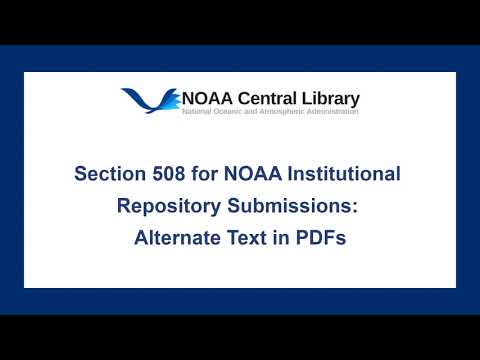 Section 508: Alternate Text in PDFs