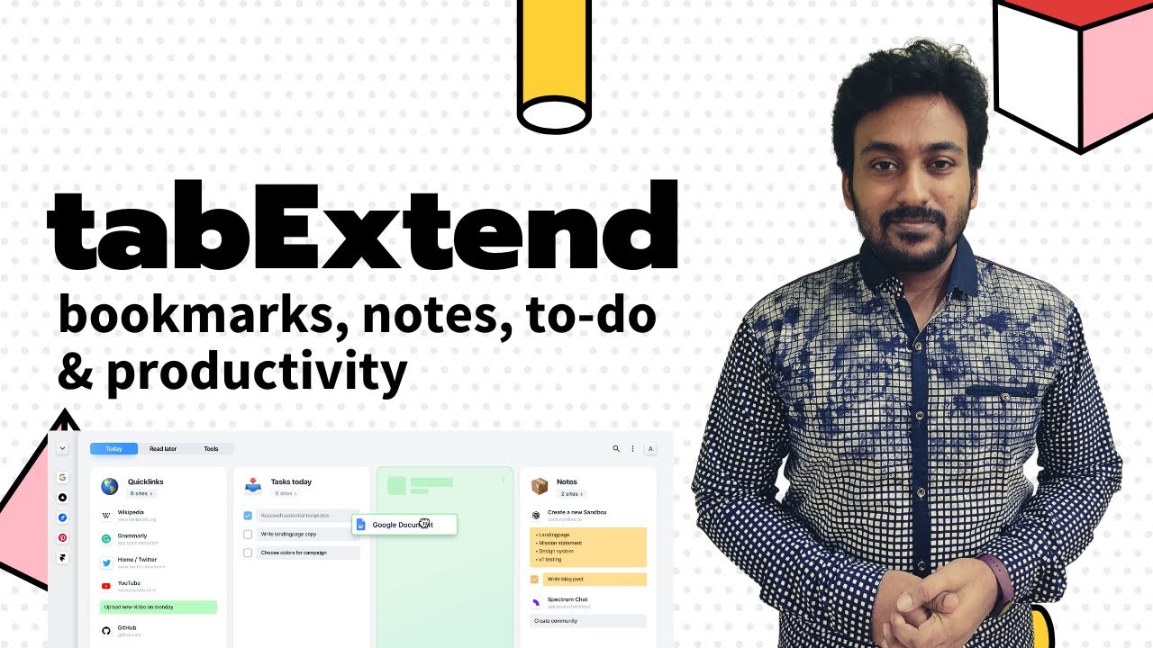 tabExtend Review - Bookmarks,  To-do & Notes Chrome Extension