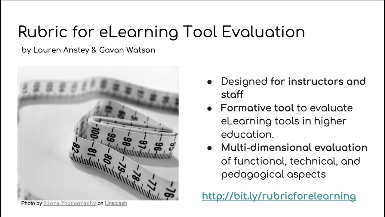 A Rubric for eLearning Tool/Technology Evaluation