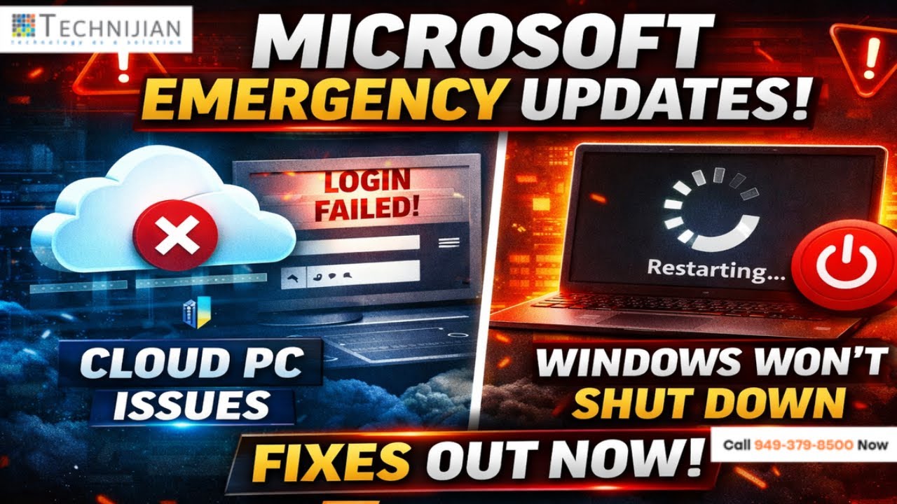 Microsoft Emergency Windows Updates Fix Critical Shutdown & Cloud PC Issues