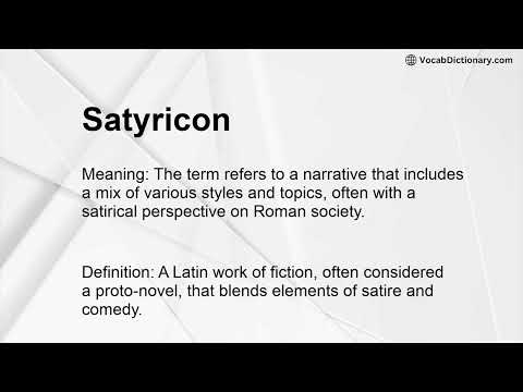Satyricon Meaning