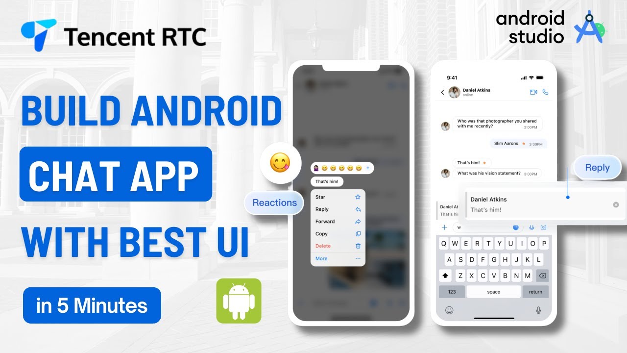 Build Android Chat App like WhatsApp & Telegram in 5 Min!  (Best UI) |  Android  Studio｜Tencent RTC