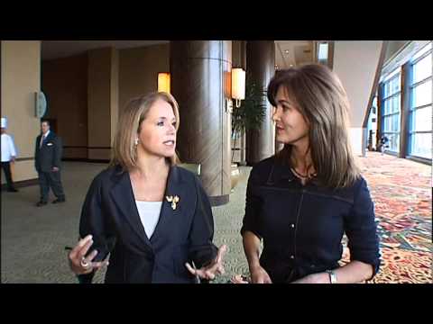 Sanjay Gupta and Katie Couric at MD Anderson Cancer Center in Houston
