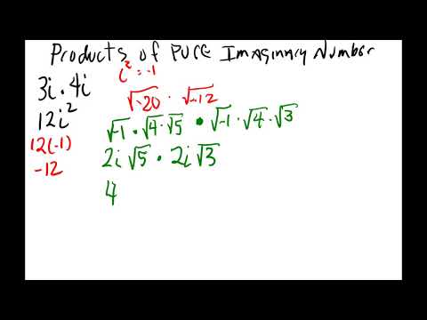 Products of Pure Imaginary Numbers