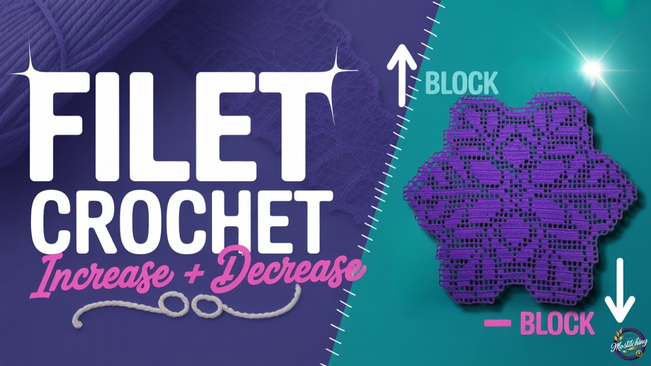How to Increase & Decrease in Filet Crochet | Beginner Friendly