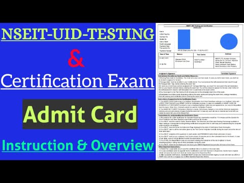 NSEIT-UID-Testing & Certification Exam Admit Card | CELC CERTIFICATION EXAM Important Points |