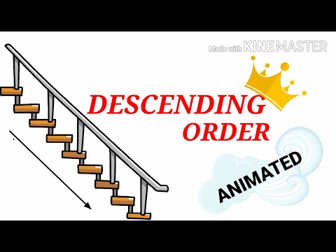 DESCENDING ORDER|| IN HINDI|| अवरोही क्रम|| KIDS|| ANIMATED||