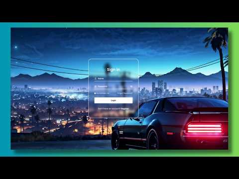 Building A Login page in GTA 5 Style Using HTML,CSS &JavaScript with Source Code For Beginners