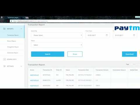 Paytm: Online Dashboard