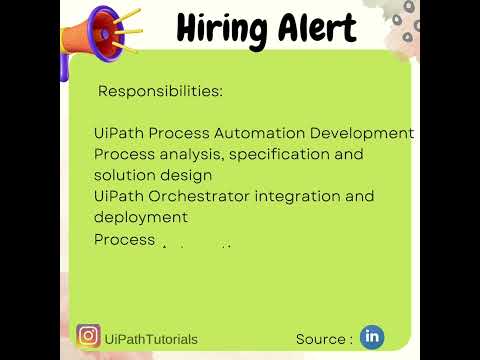 Hiring Senior RPA Developer UiPath