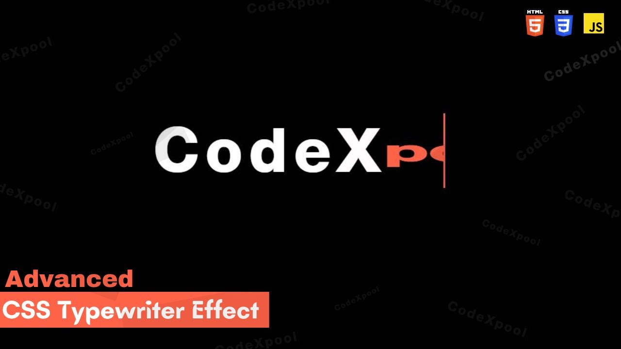 Advanced Typewriter Effect Using HTML CSS & JavaScript | CodeXpool