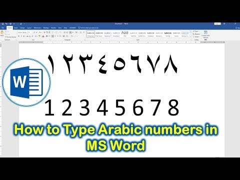 How to Type Arabic numbers in MS Word 2019