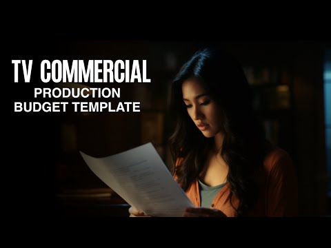 WHAT TO INCLUDE IN A TV COMMERCIAL PRODUCTION BUDGET TEMPLATE