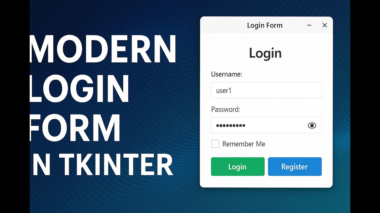 Build a Beautiful Login System in Tkinter with SQLite (Step-by-Step for Beginners)
