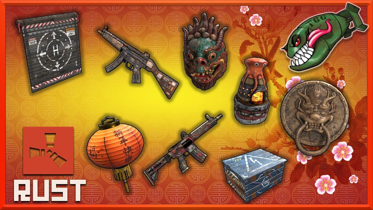 Rust Skins | Lunar New Year Items, Minicopter Door, Icarus MP5, Octo Furnace #104(Rust Skin Preview)