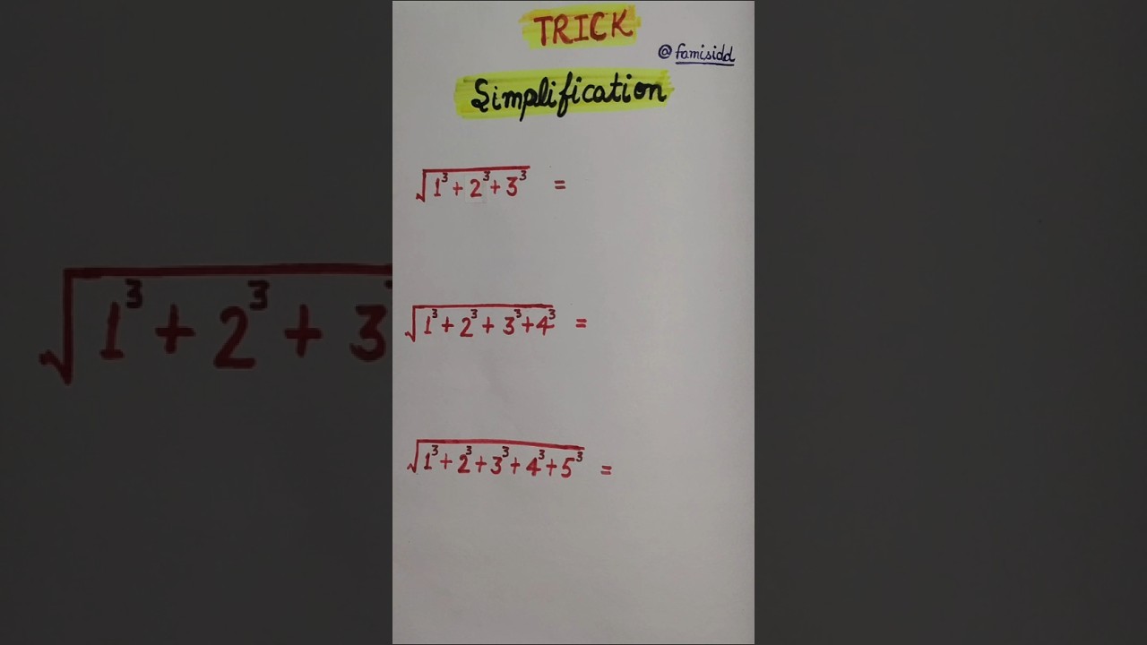 Simplification short Trick #trickymaths #maths #mathstricks #trending #shorts #fammathszone