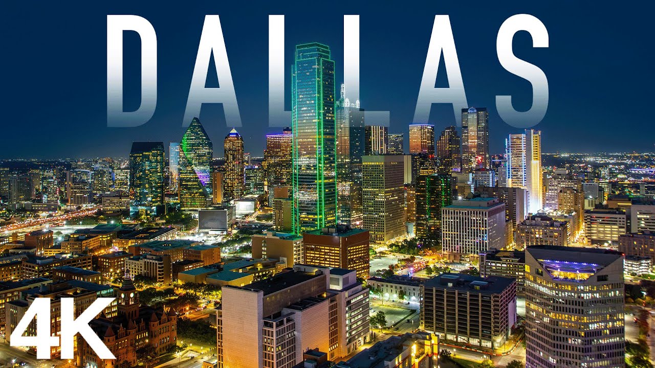 Dallas, Texas 4K Ultra HD | Scenic Relaxation Film, Cinematic Music - Amazing City Night