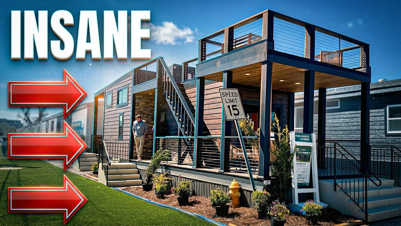 EXTREMELY INSANE tiny house/park model! COOLEST built yet?!