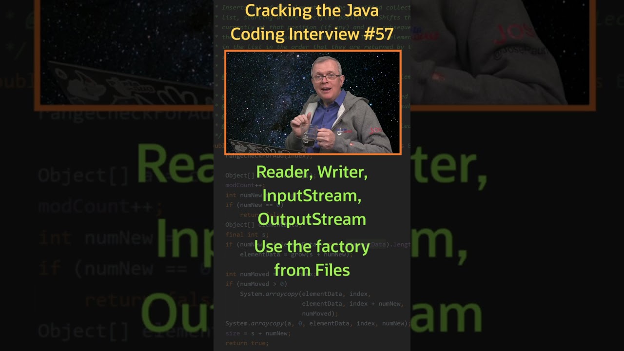 What are the four Java I/O base classes? - Cracking the Java Coding Interview