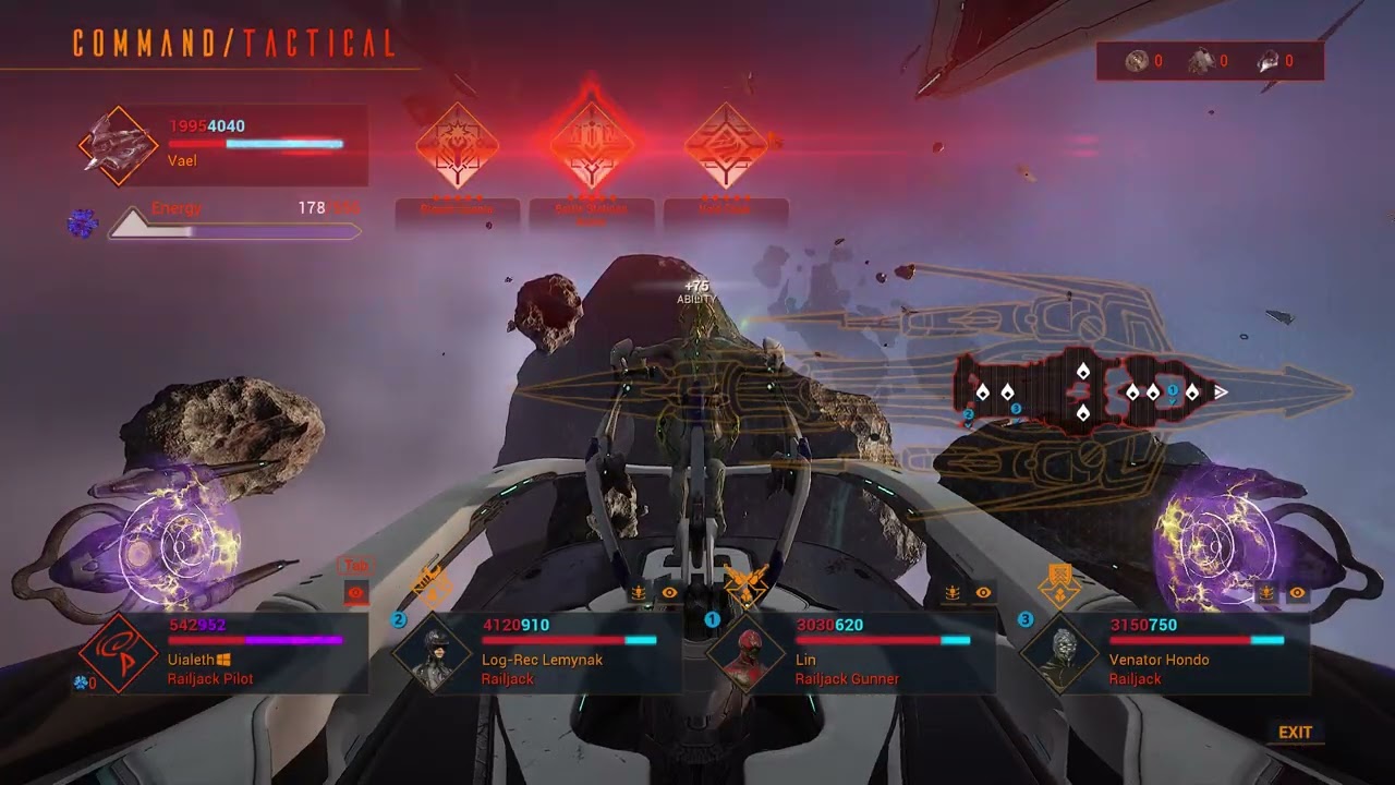 Warframe Bugreport Railjack tactical menu unresponsive