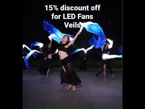 15% discount off & free standard shipping for LED Fans Veils