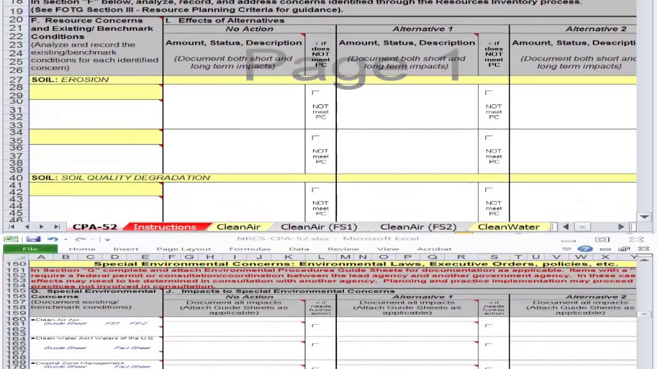 3 CPA 52 and NRCS Planning Process