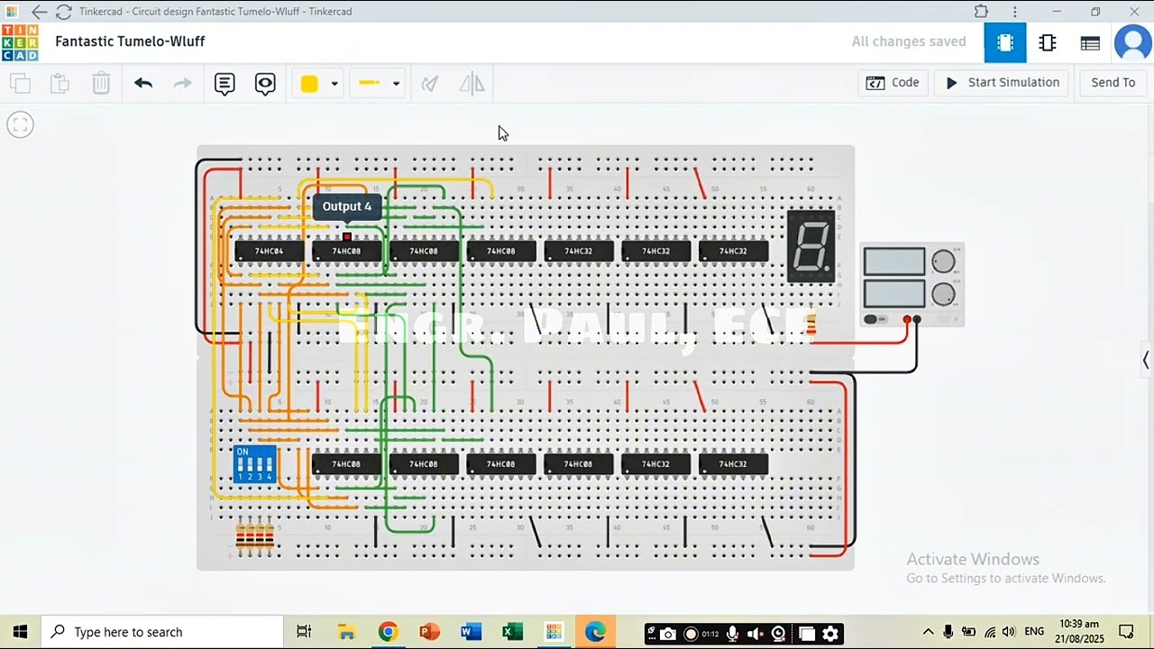TinkerCad: 7-Segment (0-F) Circuit Design #electronicsprojects #electronicsengineering #electronic 
