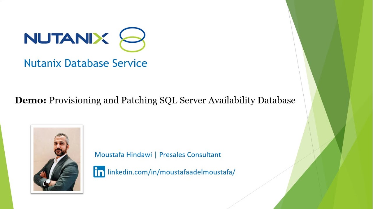 Nutanix NDB Demo: SQL Availability Database Provisioning And Patching